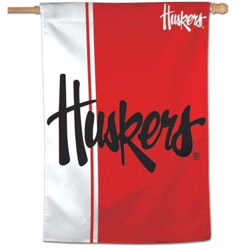 Nebraska Huskers Flag Striped House Banner | Heartland Flags