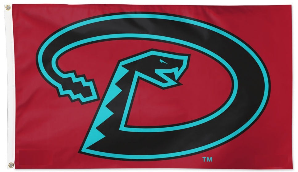 Arizona Diamondbacks Flag 3x5 Snake Logo MLB