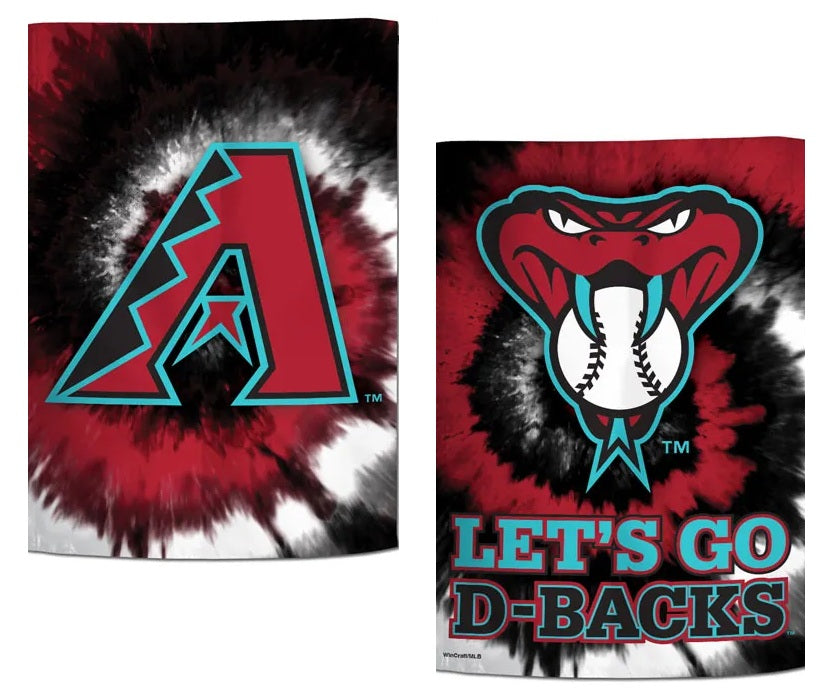 Arizona Diamondbacks Garden Flag 2 Sided Tie Dye MLB