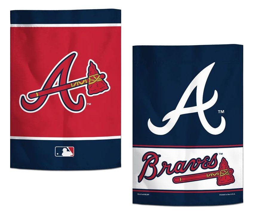 Atlanta Braves Garden Flag 2 Sided Logo MLB