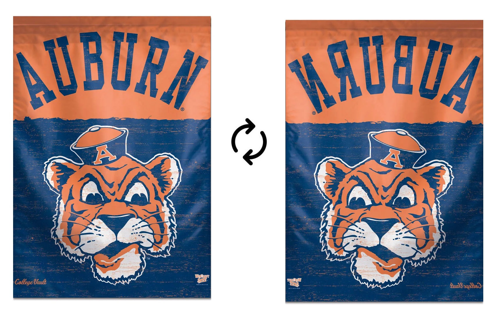 Auburn War Tigers Flag Aubie Logo Vault Banner