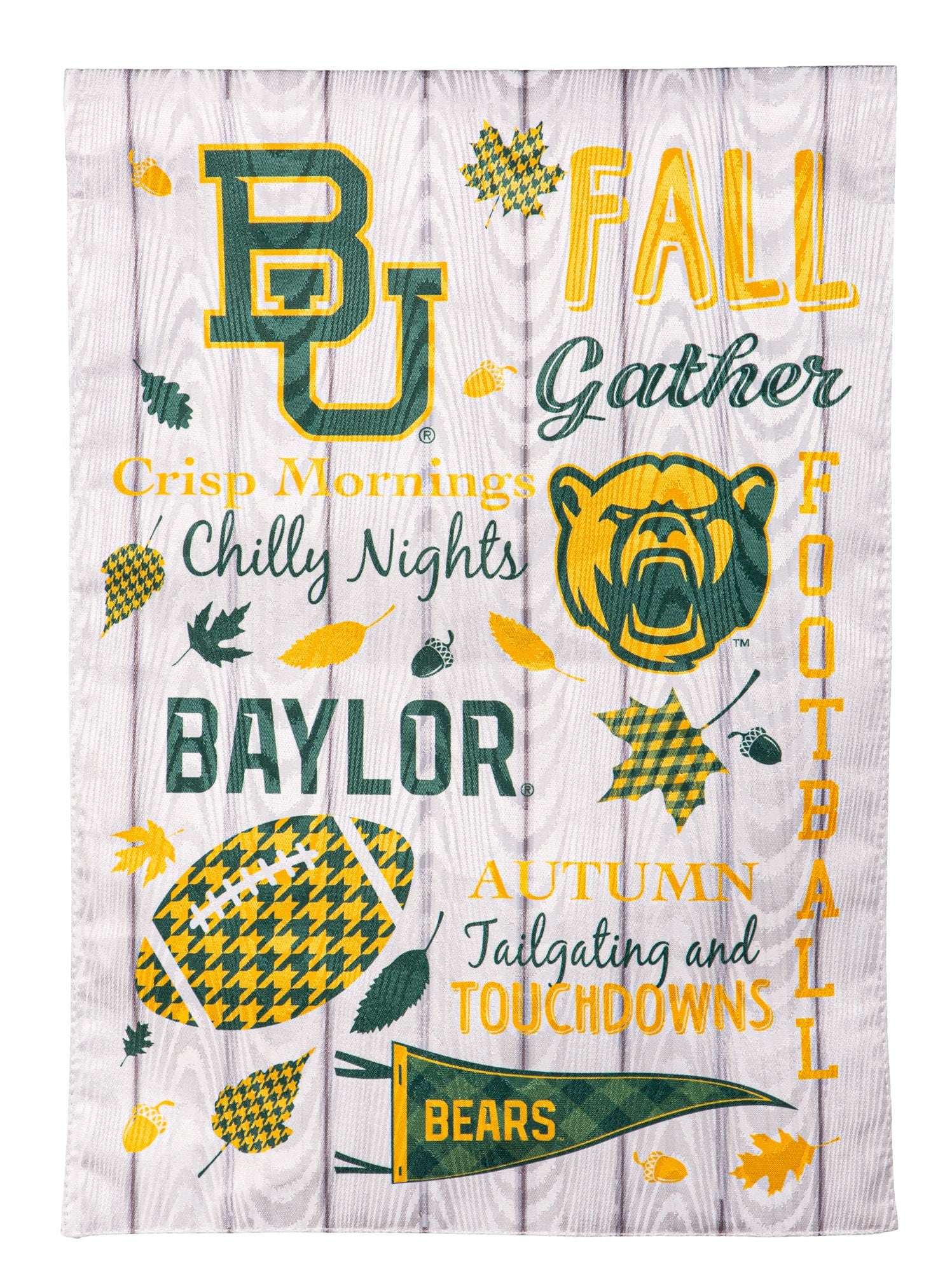 Baylor University Fall 2 Sided Garden Flag with Free Shipping
