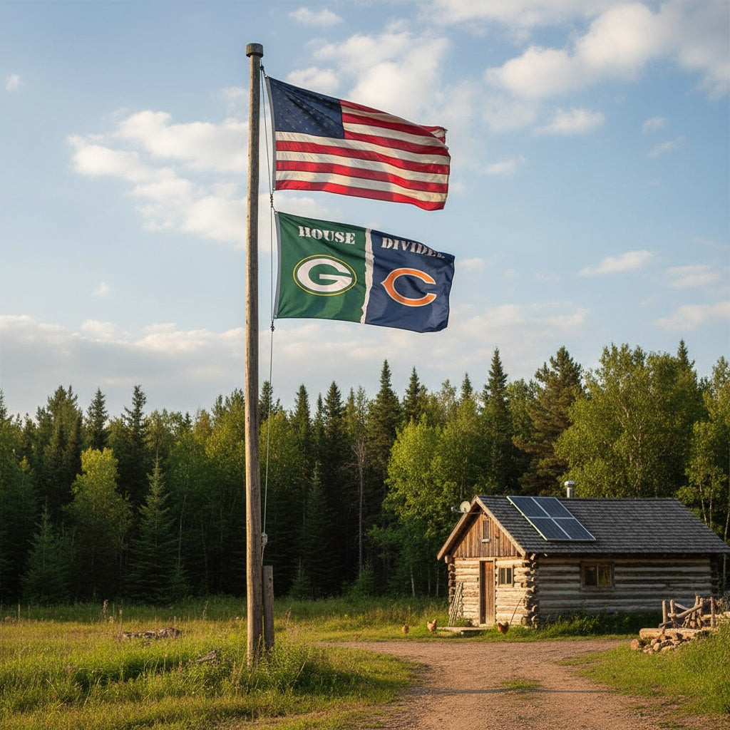 Bears vs Packers Rivalry 2 Sided House Divided