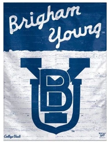 Brigham Young Flag BYU Throwback Logo Vault