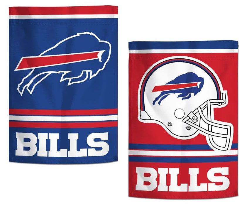Buffalo Bills Garden Flag 2 Sided Logo Helmet NFL
