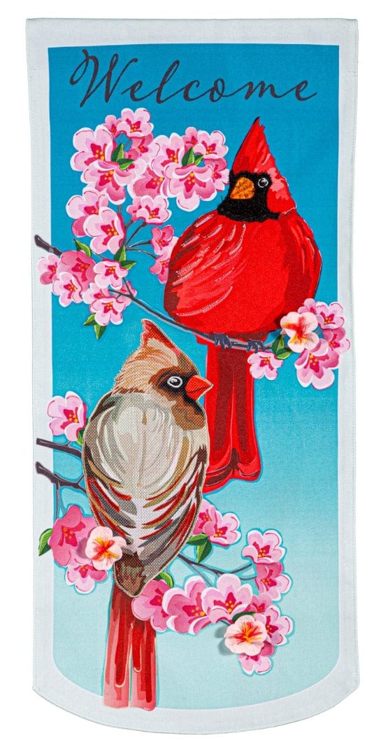 Cardinal Pair Long Garden Flag 2 Sided XL