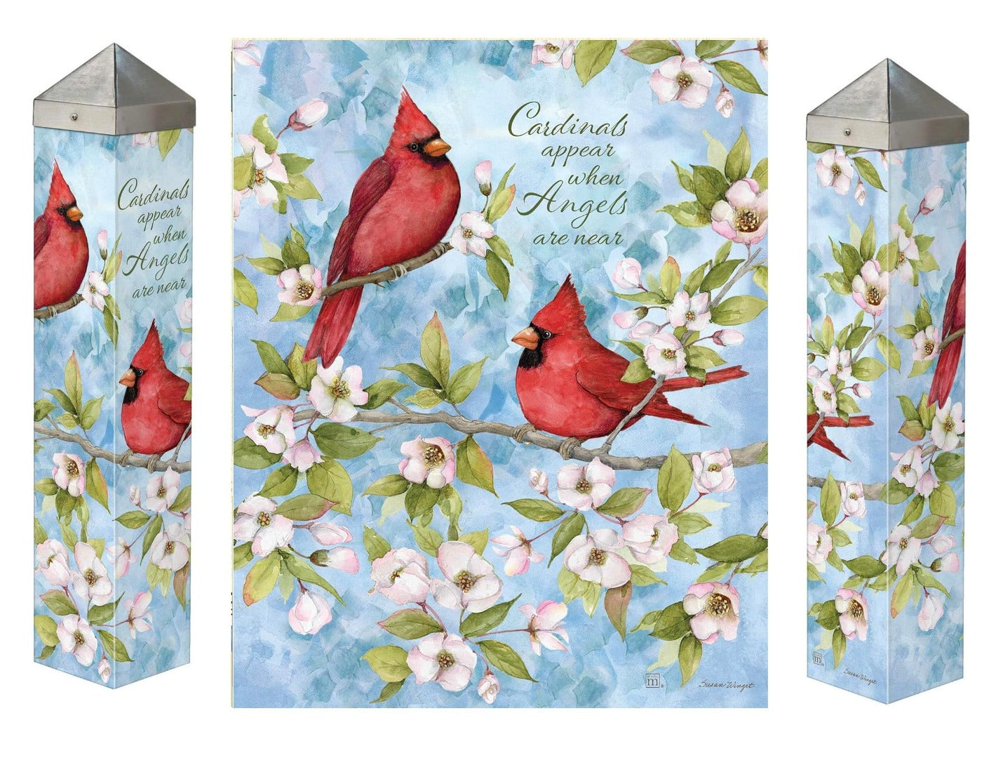 Cardinals Appear When Angels Are Near Art Pole 20 Inches