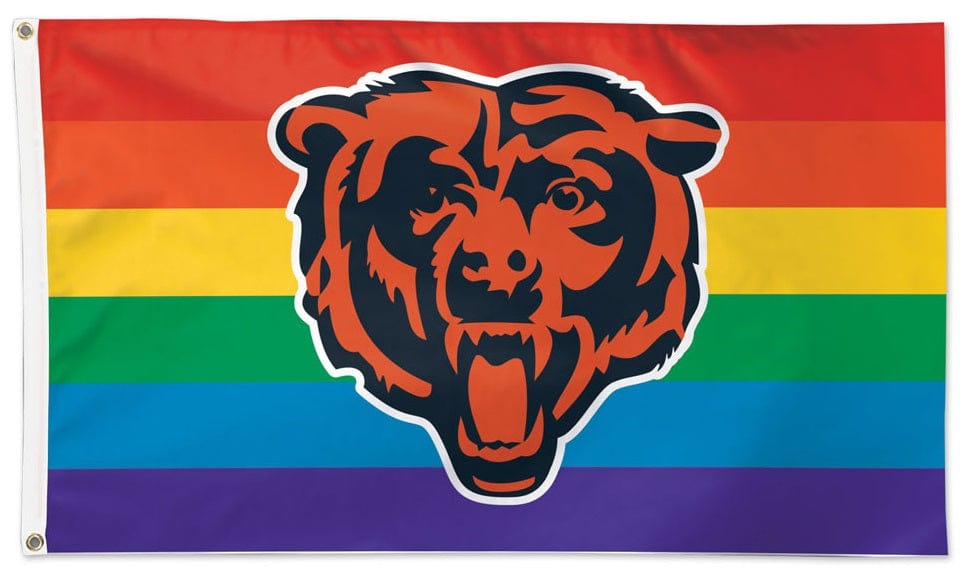 Chicago Bears Flag 3x5 Pride Rainbow