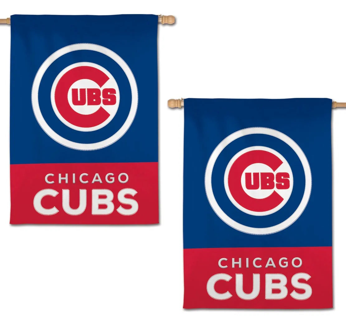 Chicago Cubs 2 Sided Embroidered Banner MLB House Flag