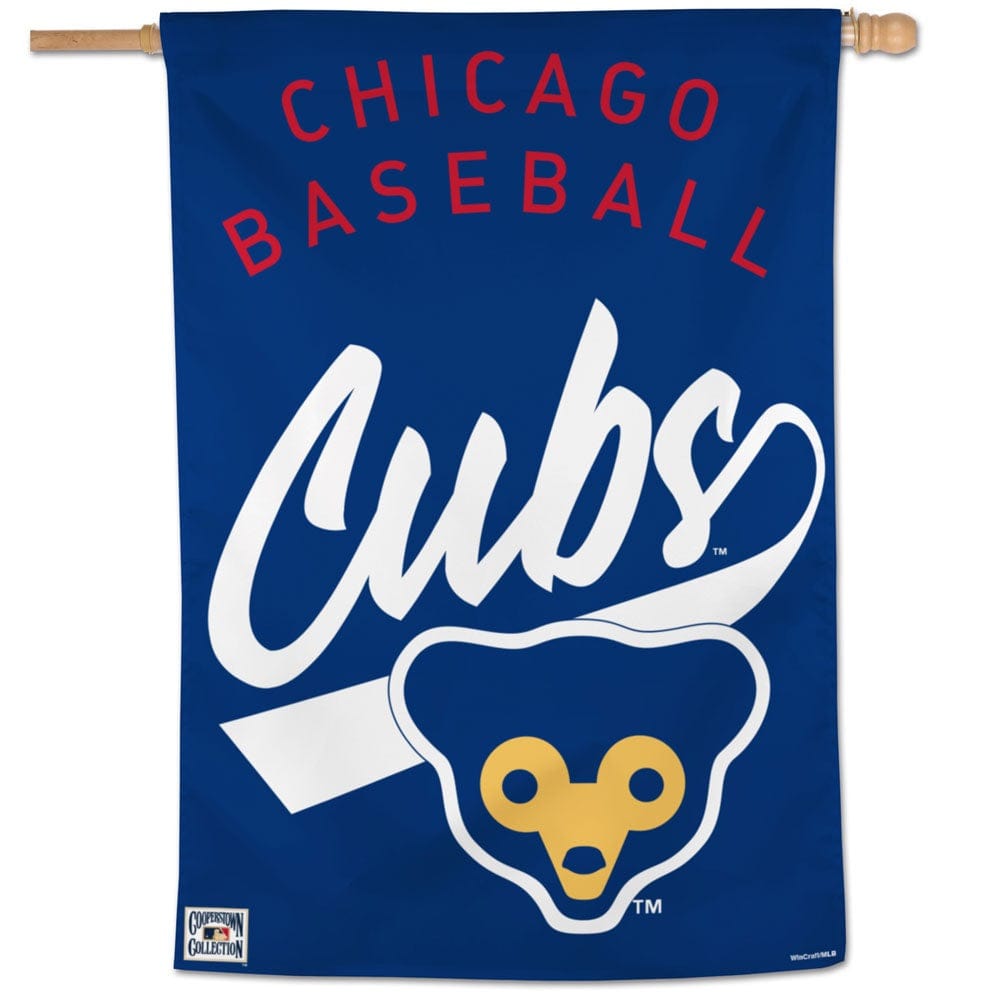 Chicago Cubs Banner Baseball House Flag Navy MLB
