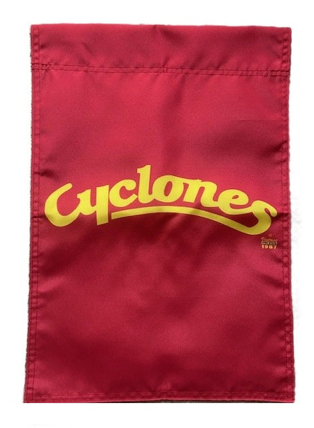 Cyclones Script 2 Sided Garden Flag