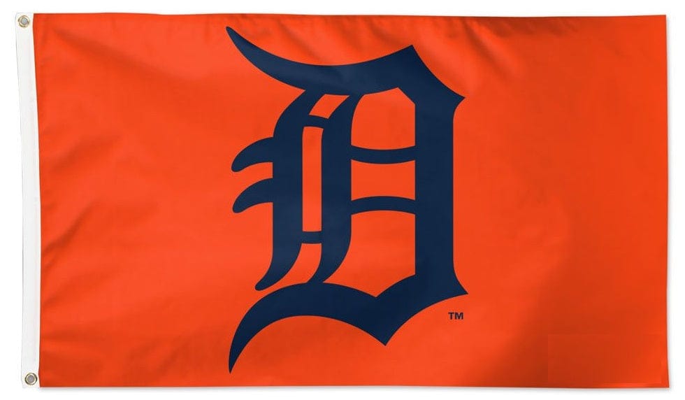 Detroit Tigers Flag 3x5 Orange MLB