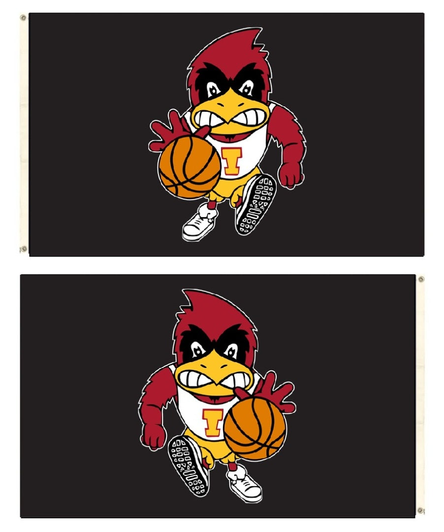 Dribbling Cy 3x5 Basketball Black Flag | Iowa State Cyclones