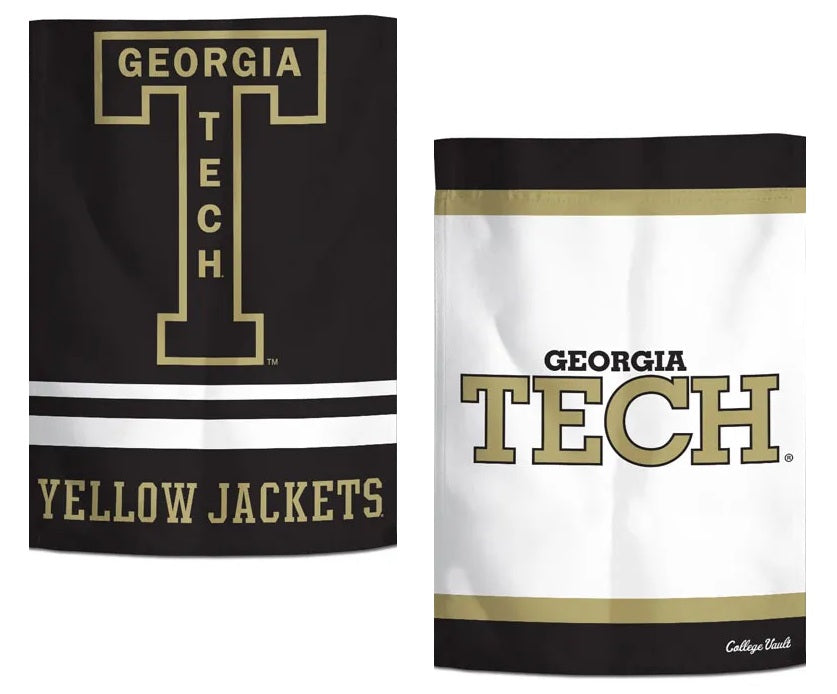 Georgia Tech Garden Flag 2 Sided Retro Vintage