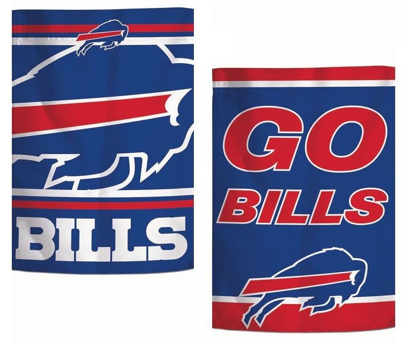 Buffalo Bills Garden Flag 2 Sided Go Bills Slogan NFL