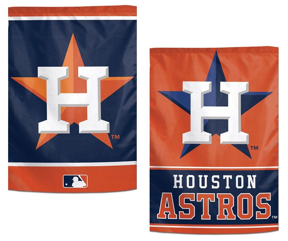 Houston Astros 2 Sided MLB Garden Flag Double Logo