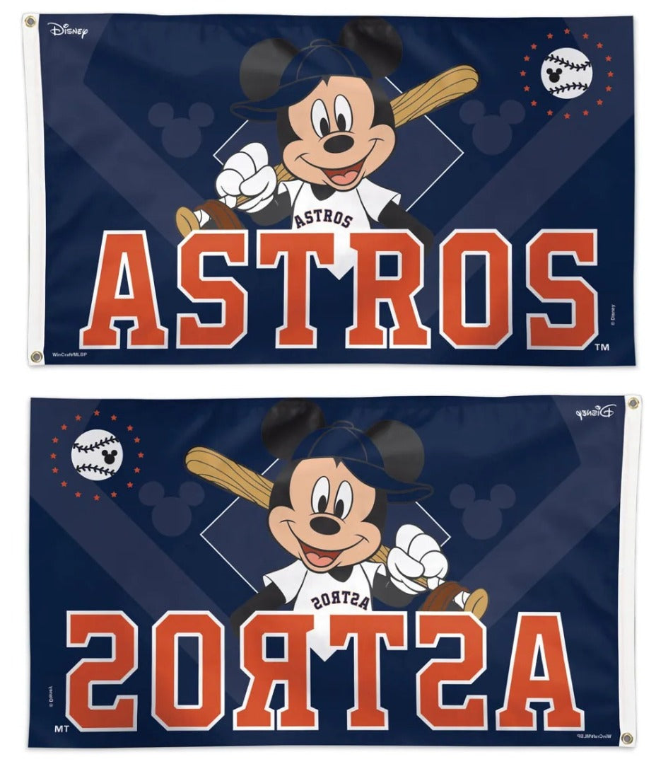 Houston Astros Mickey Mouse Flag 3x5 Disney MLB