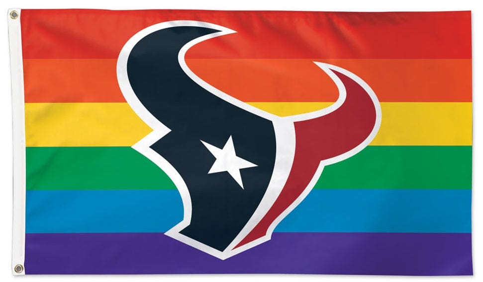 Houston Texans Flag 3x5 Pride Rainbow NFL
