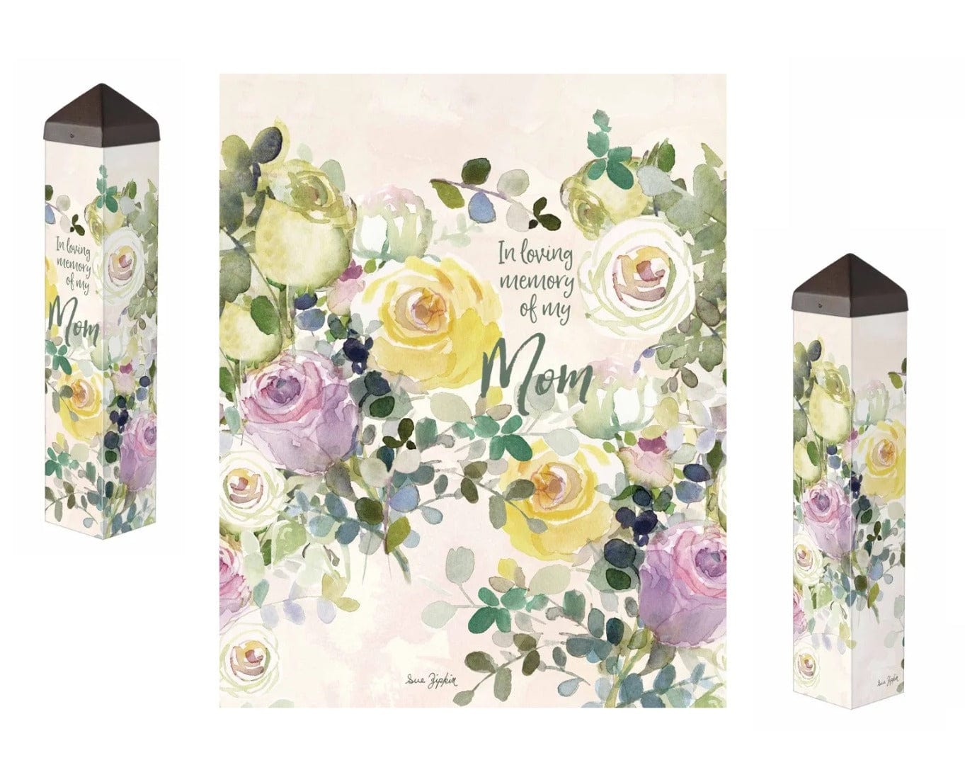 In Memory of Mom Art Pole 20 Inches Tall Memorial Garden Post