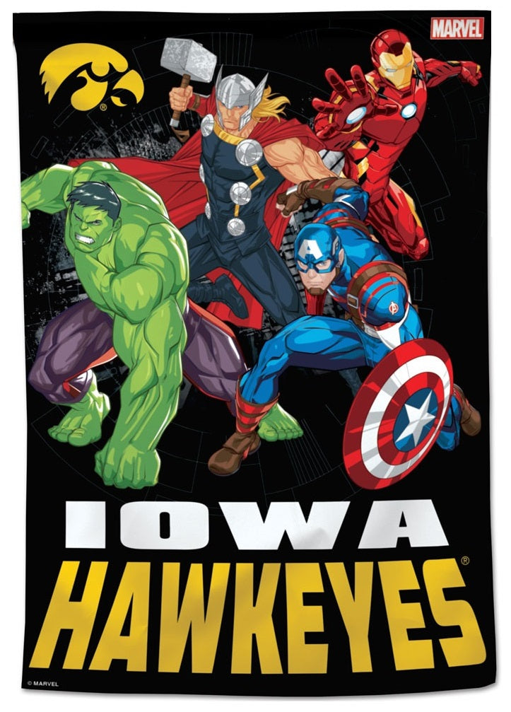 Iowa Hawkeyes Flag House Banner Marvel Avengers