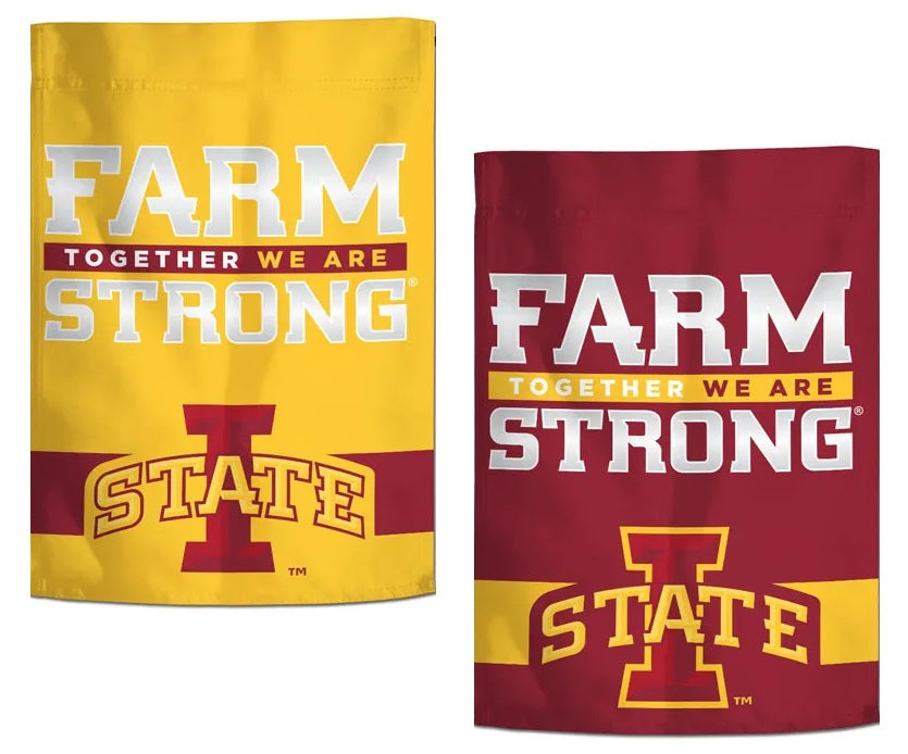 Iowa State Farm Strong Garden Flag 2 Sided Farmers