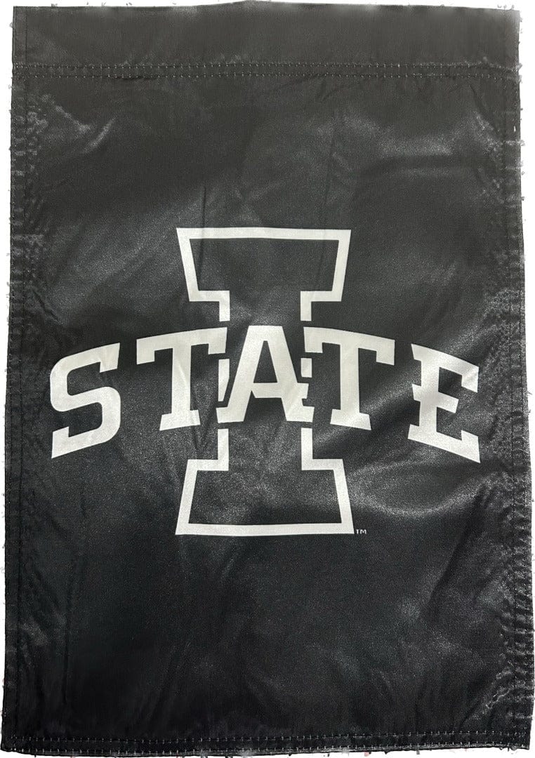 Iowa State Garden Flag 2 Sided Black White Logo I State