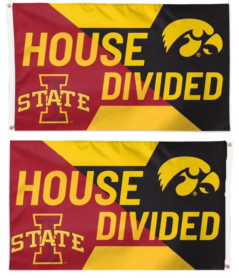 Iowa State and Iowa House Divided Flag 2 Sided 3x5
