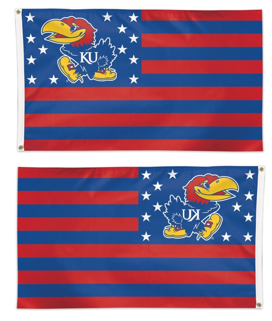 Kansas Jayhawks Flag 3x5 Americana Stars And Stripes