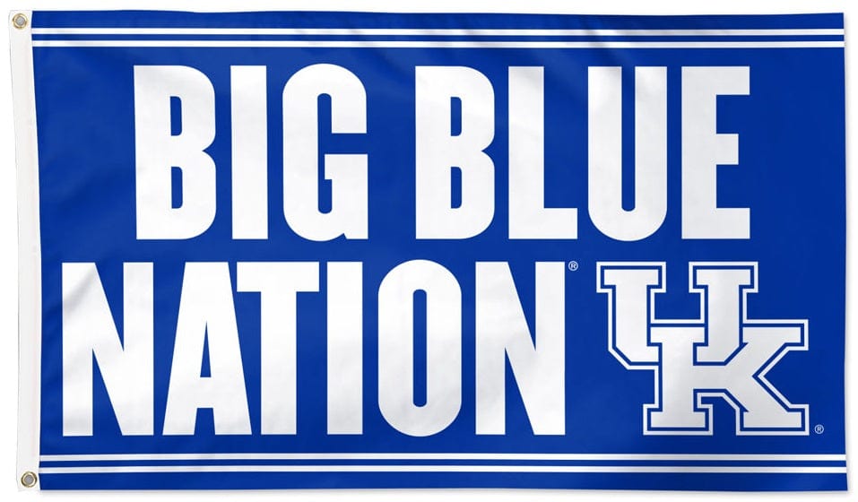 Kentucky Big Blue Nation Flag 3x5 Big Slogan