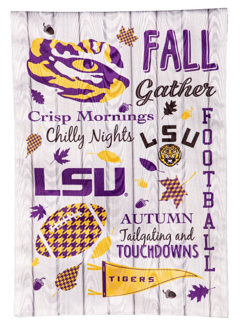 LSU Tigers Fall Garden Flag 2 Sided