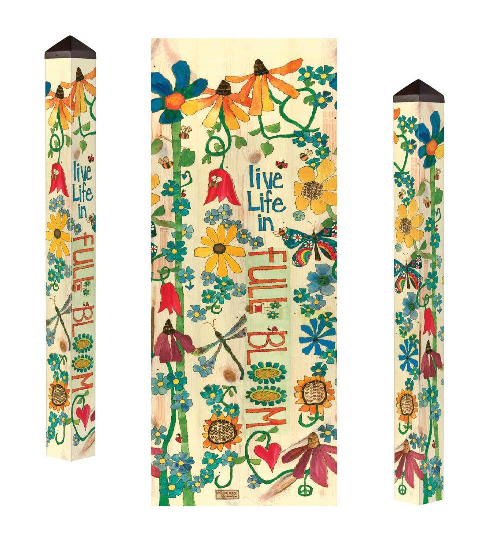 Life In Full Bloom Art Pole 60 Inches Garden Post