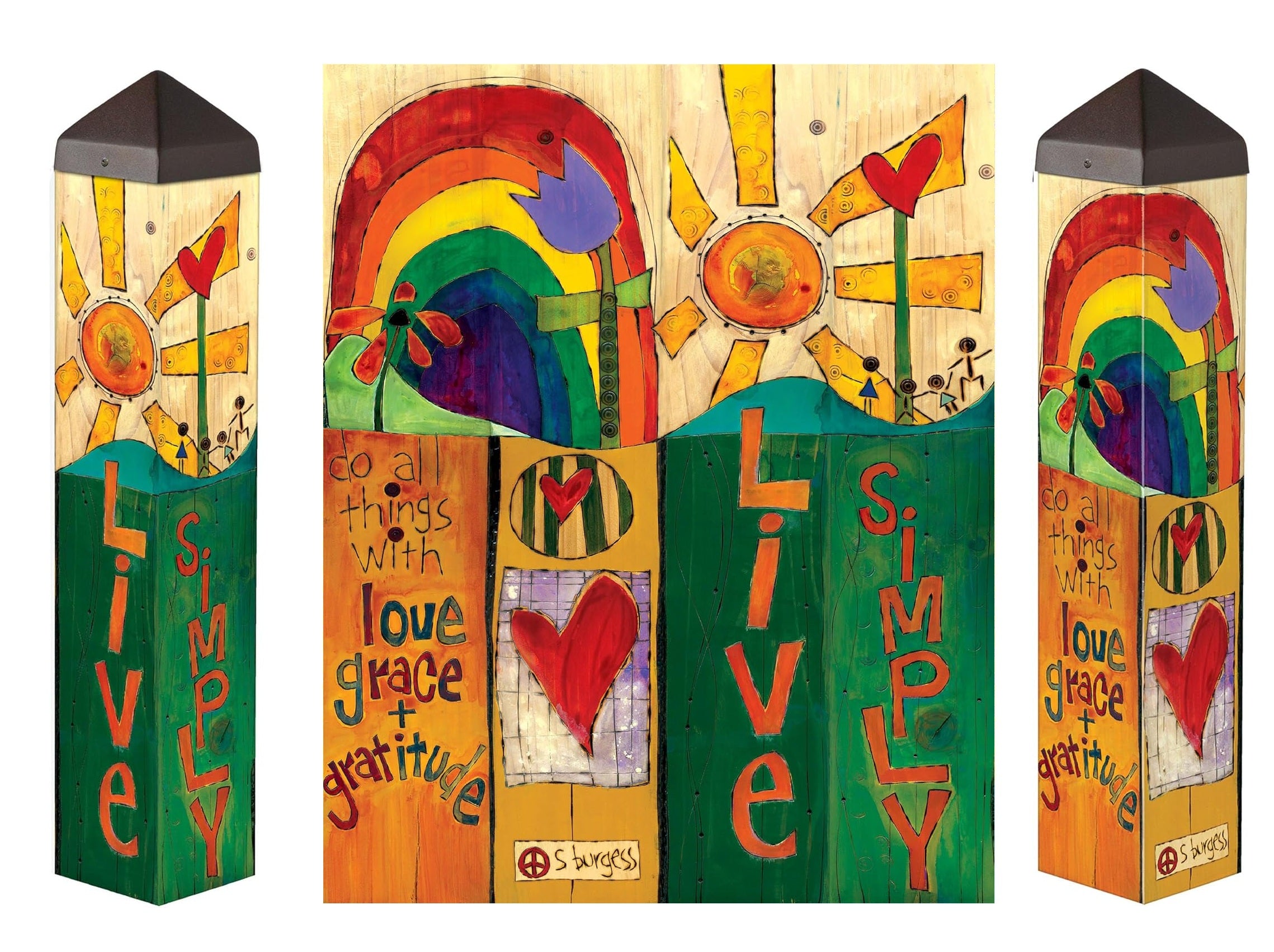 Live Simply Art Pole 20 Inches Tall Garden Post