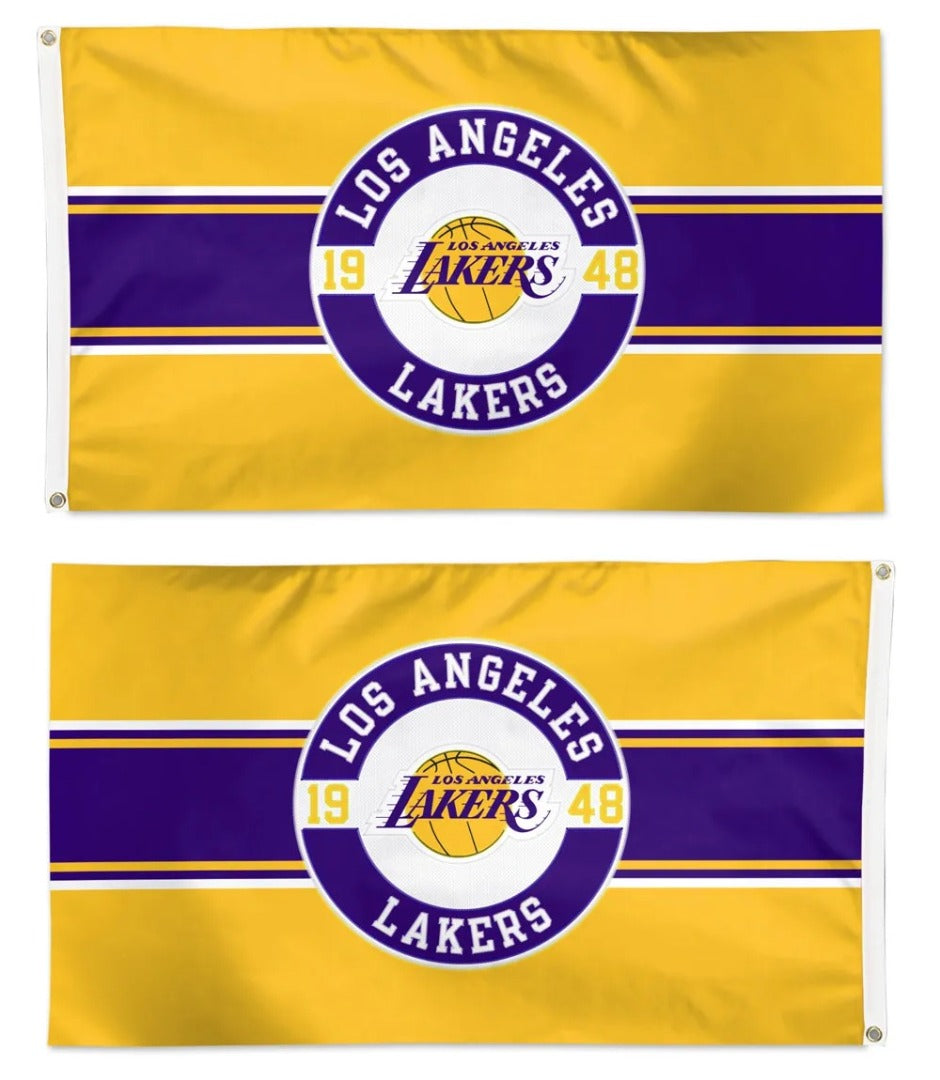 Los Angeles Lakers 3x5 Double-Sided Flag | Embroidered Premium