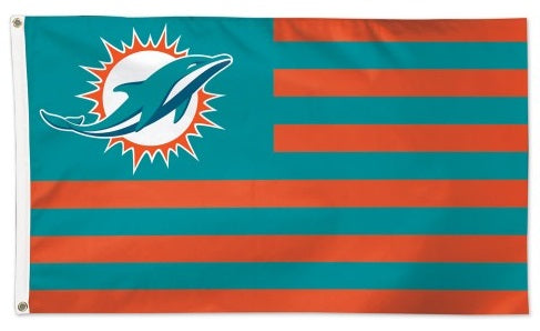 Miami Dolphins Flag 3x5 Americana Stars Stripes