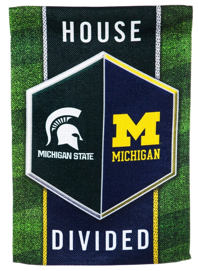 Michigan State and Michigan 2-sided House Divided Flag