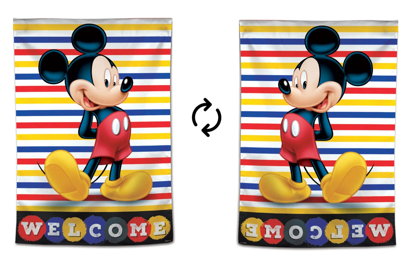 Mickey Mouse House Flag Disney Welcome Banner