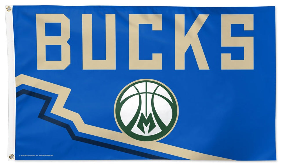 Milwaukee Bucks City Edition Flag 3x5 NBA 2025