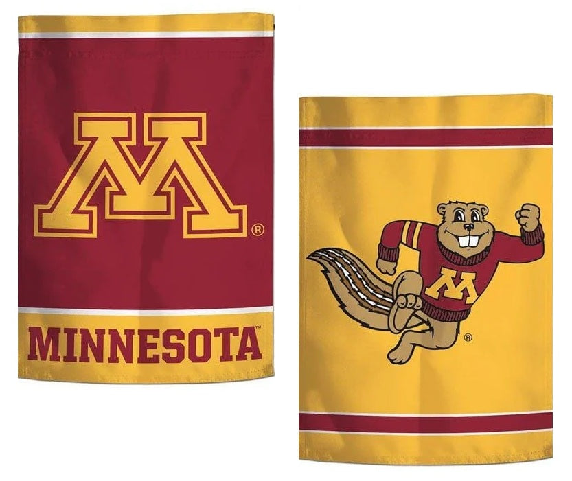 Minnesota Gophers Garden Flag 2 Sided Logo