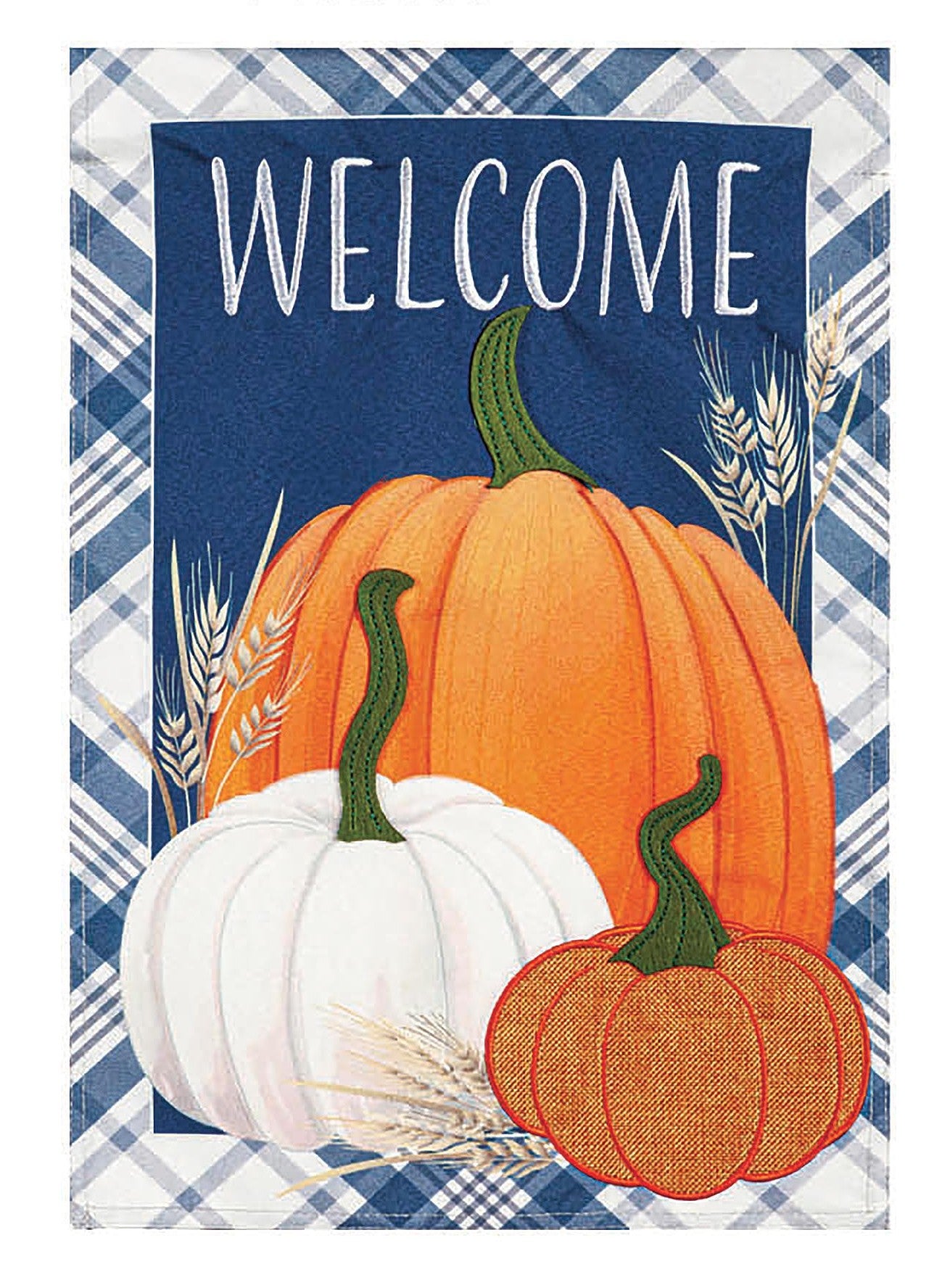 Mums and Pumpkin 2 Sided Autumn Garden Flag