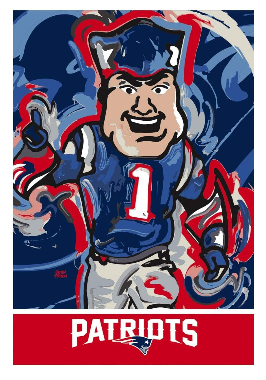 New England Patriots Justin Patten 2-Sided Vertical House Banner