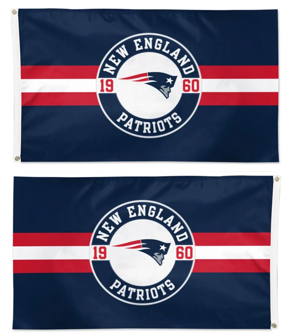 New England Patriots Applique Flag 2 Sided NFL