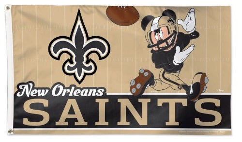 New Orleans Saints Flag 3x5 Mickey Mouse NFL