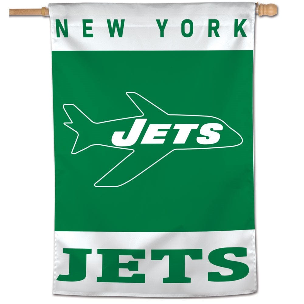 New York Jets Throwback Logo Banner Vertical NFL Flag