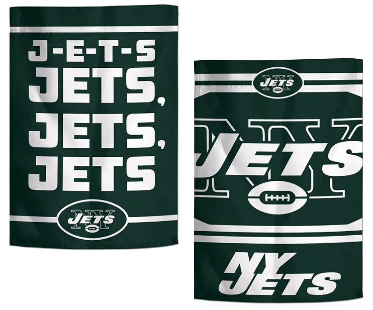 New York Jets Garden Flag 2 Sided J-E-T-S NFL