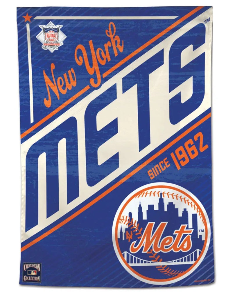 New York Mets Banner Vertical Cooperstown MLB Flag
