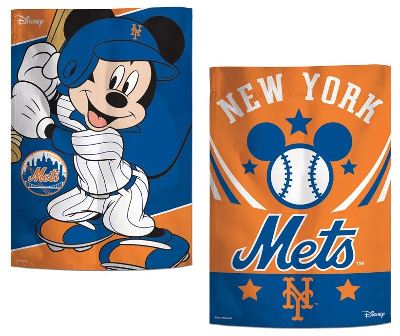 New York Mets Garden Flag 2 Sided Mickey Mouse MLB