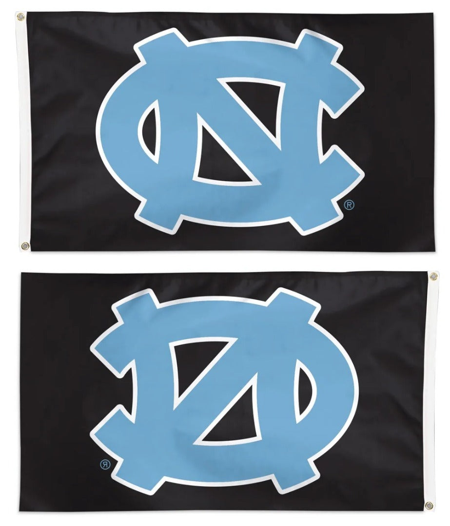 North Carolina Tar Heels Black 3x5 Flag | Official Single-Sided NCAA