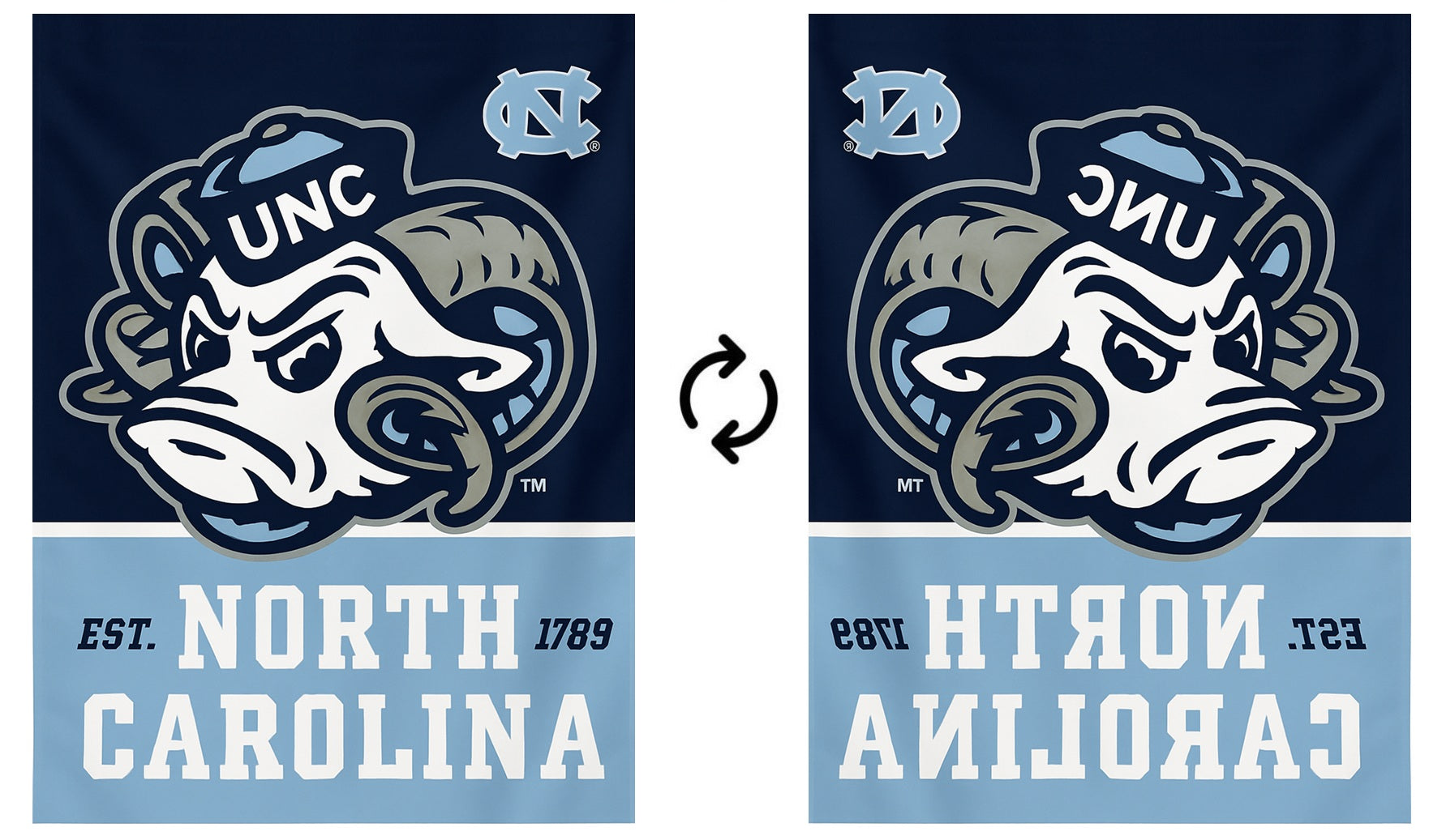 North Carolina Tar Heels Banner Throwback Logo | Heartland Flags