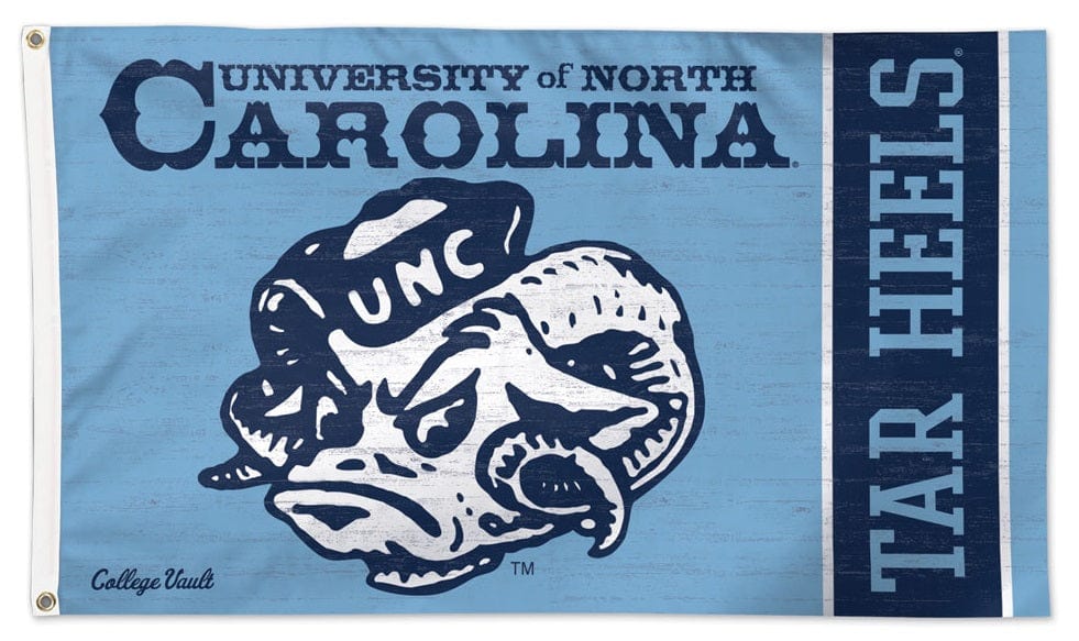 North Carolina Tar Heels Flag 3x5 Vault Logo