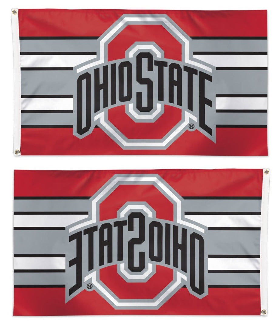Ohio State Buckeyes Horizontal Stripes Flag 3x5